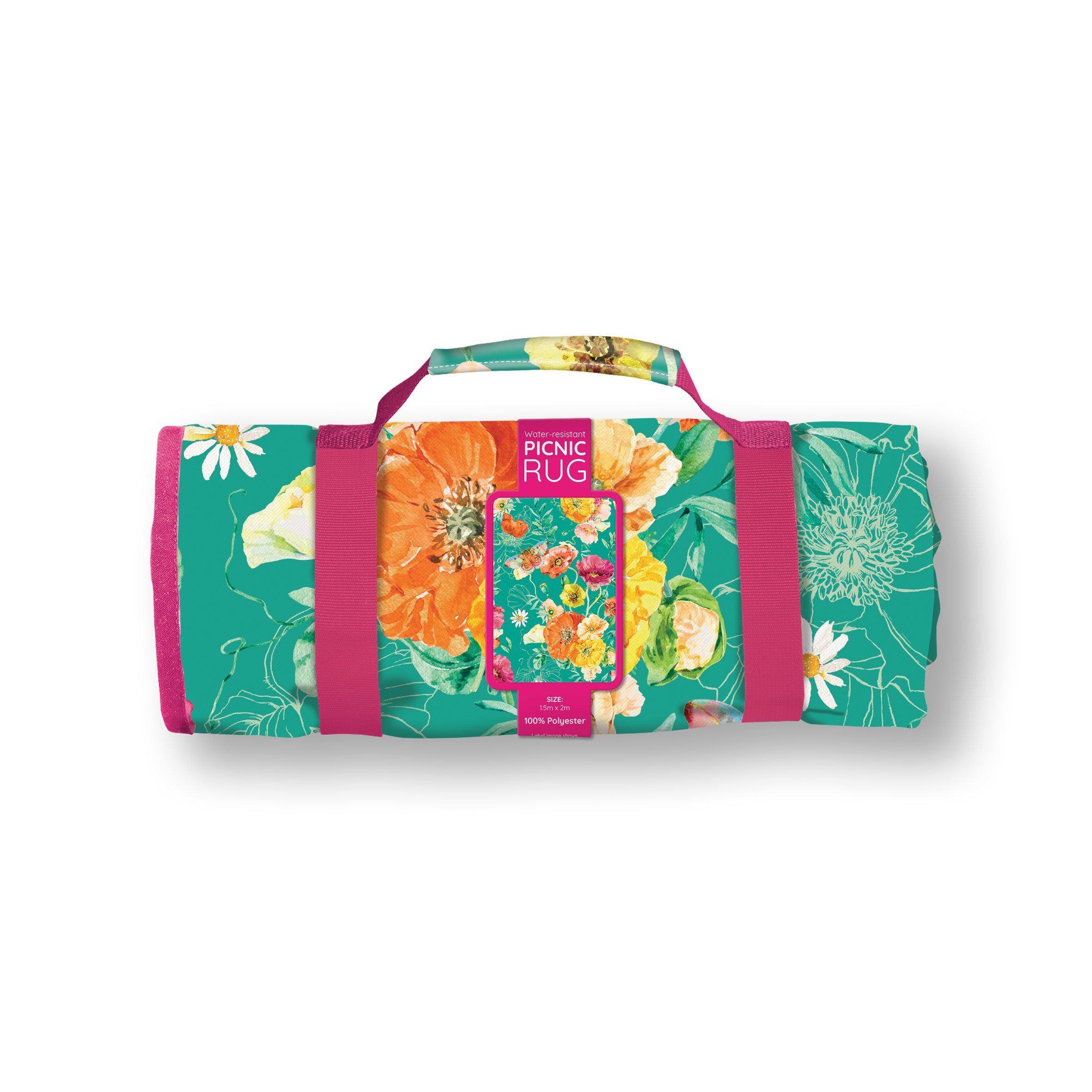 Picnic Rug - Bright Poppies | Cambrelle's