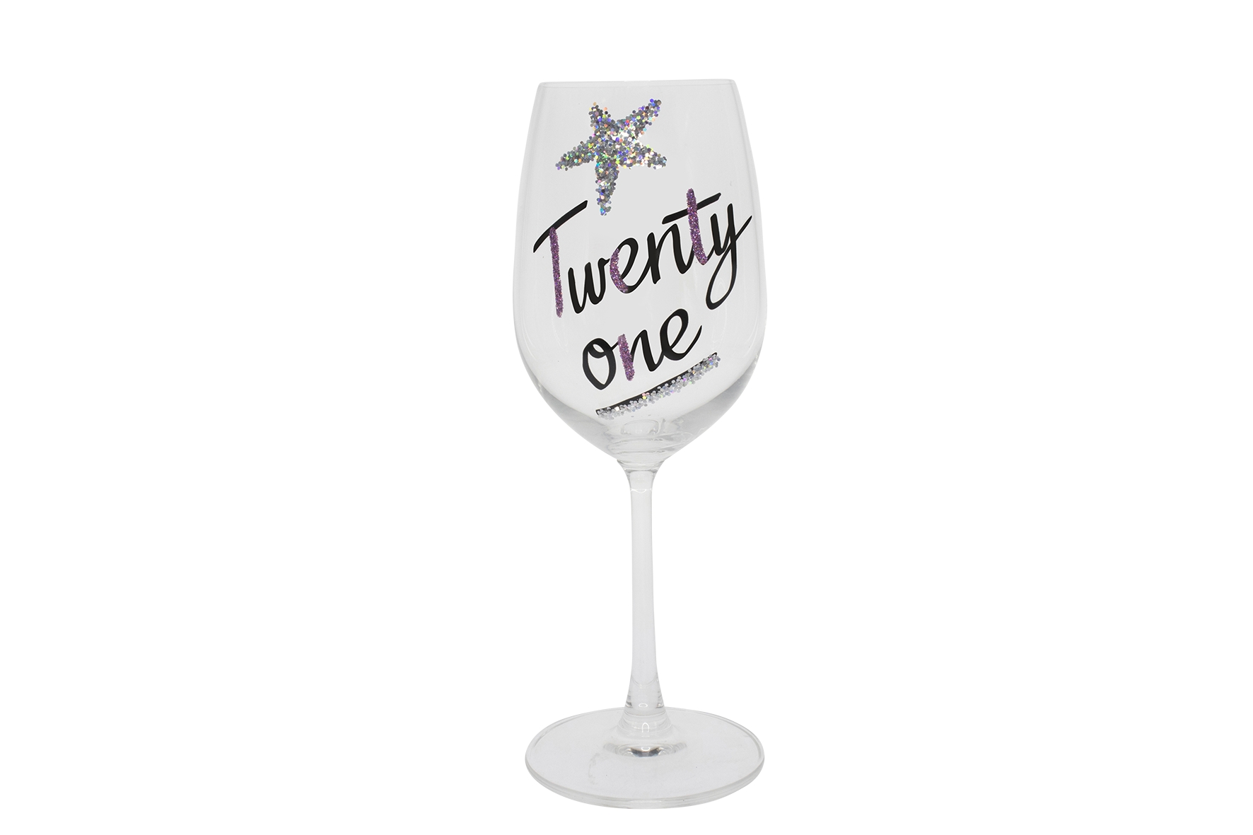 21 Pink Halo Star Wine Glass | Cambrelle's